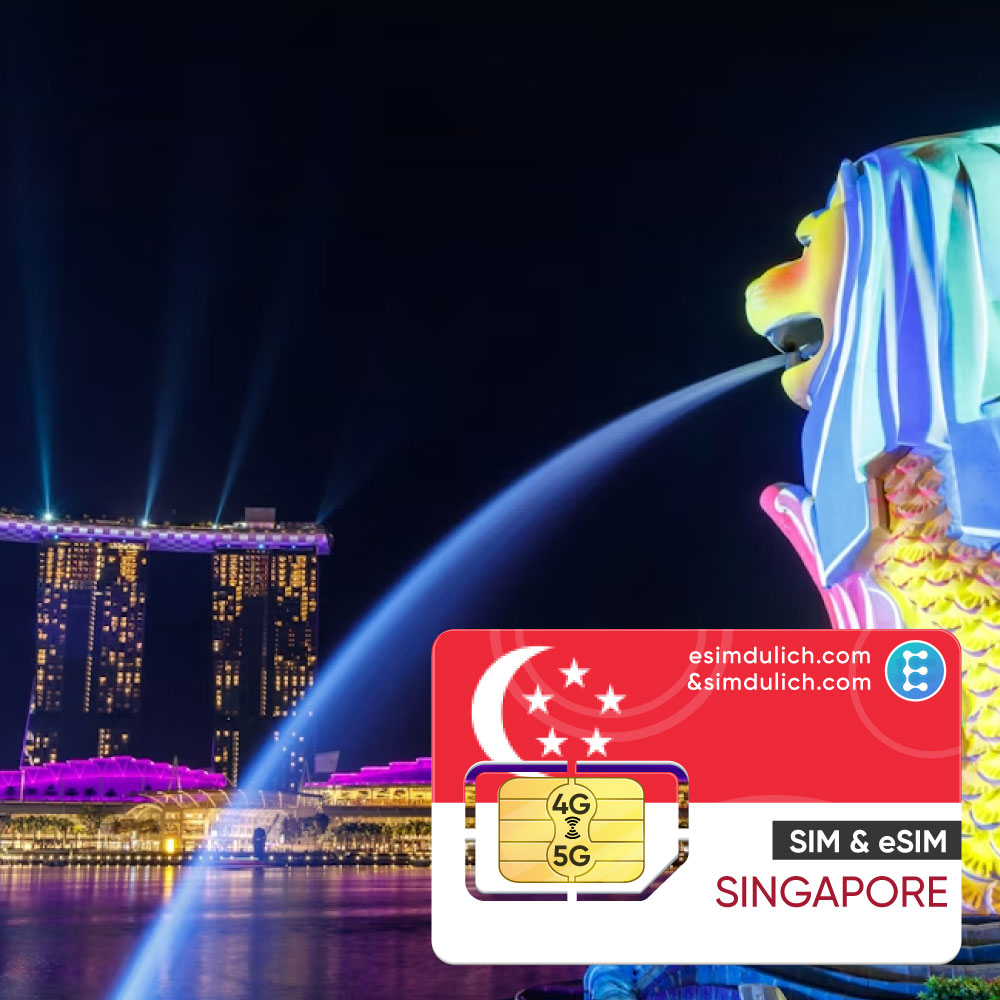 Sim Du Lịch Singapore 15 Ngày Tốc Độ Cao -eSIM Du Lịch